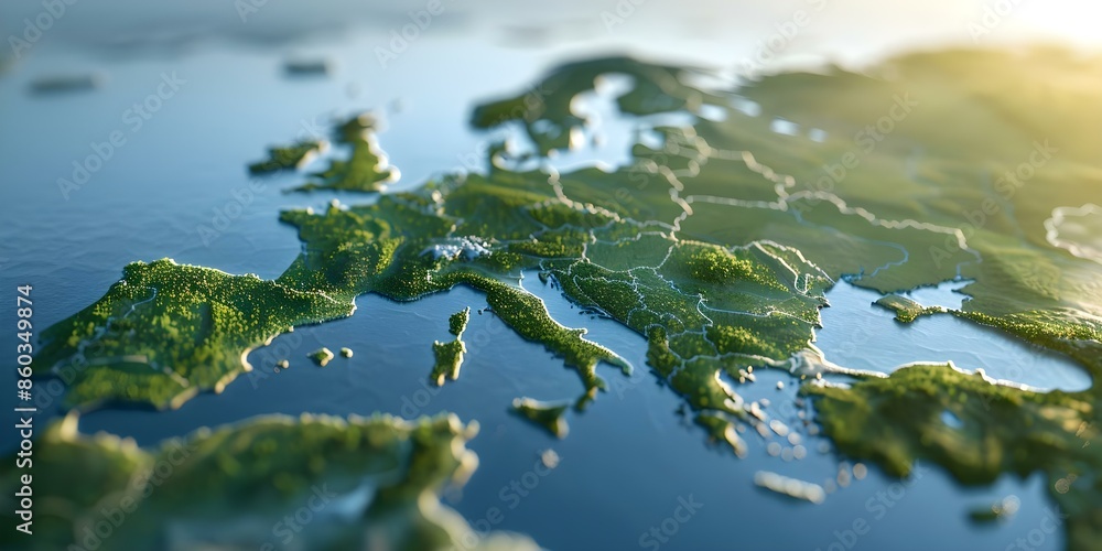 Exploring Europe's Natural Beauty A Map of Water, Trees, and Earth's ...