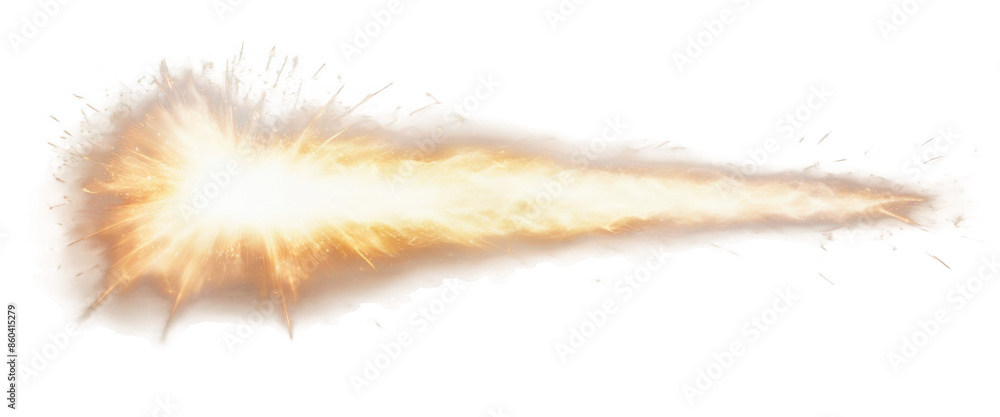 Muzzle flash effect on isolated with transparent concept Stock ...