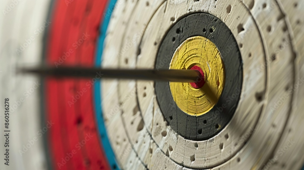 Elegant Target for Archery at Paris Olympics with High-Key Lighting ...