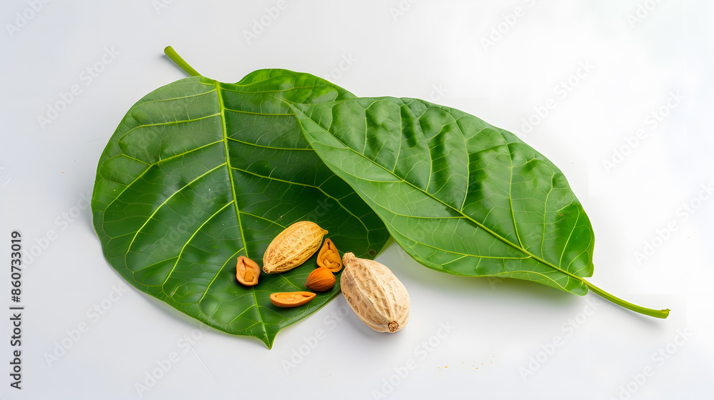 Green betel leaf and nuts isolated on the white background religious ...