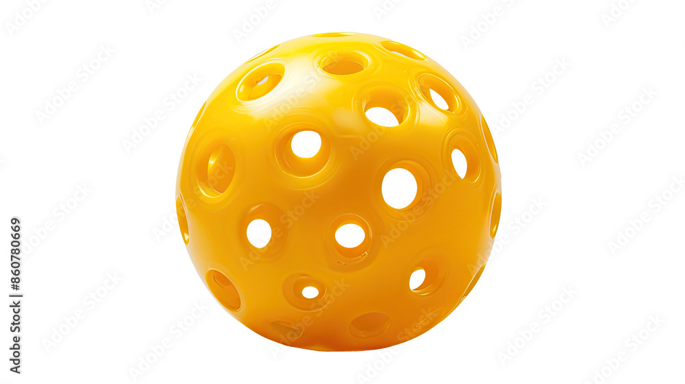 Yellow pickleball with holes , transparent background PNG Stock Photo ...