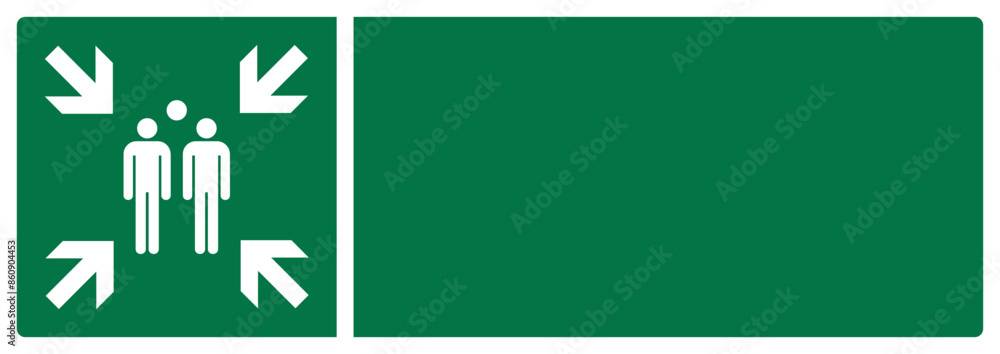 iso emergency and first aid safety signs evacuation assembly point your ...