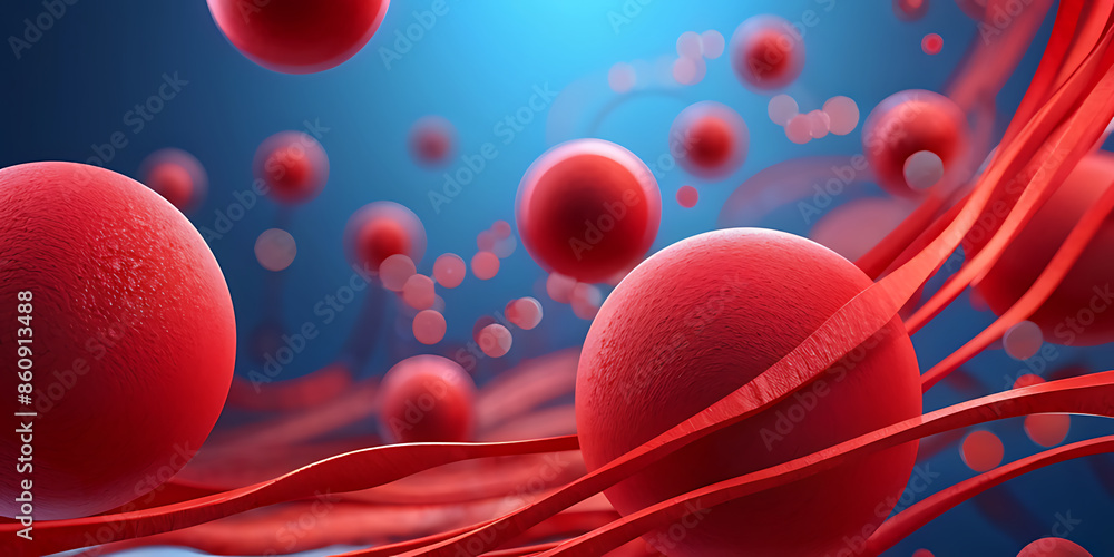 Blood cell red 3d background vein flow platelet wave cancer medicine ...