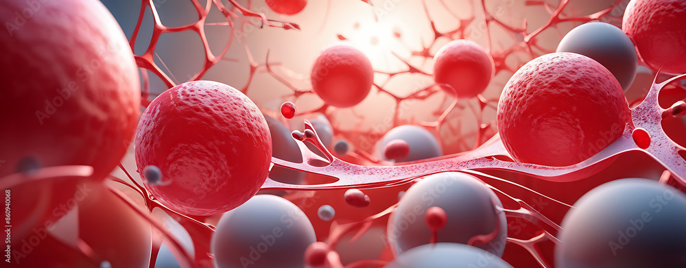 Stock-Illustration „ Blood cell red 3d background vein flow platelet ...