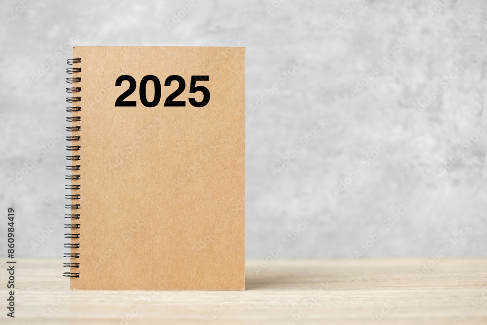 2025 Happy New Year calendar on table. countdown, Resolution, Goals ...
