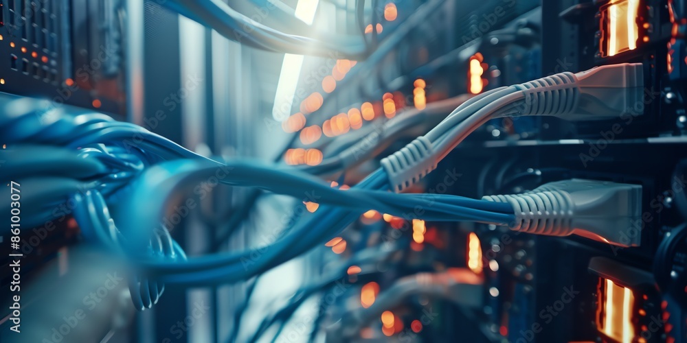 wallpaper server room data center cable LAN UTP, RJ45, cable optic ...