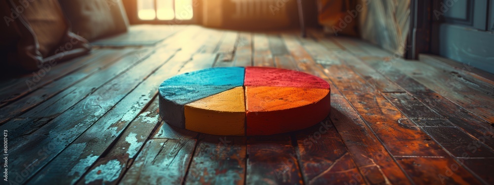 Pie Chart Savings: A pie chart divided into sections representing ...