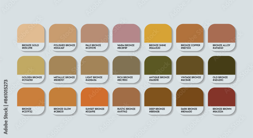 Стоковое векторное изображение «Bronze Color Palette, Bronze Color ...