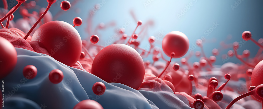 Blood cell red 3d background vein flow platelet wave cancer medicine ...
