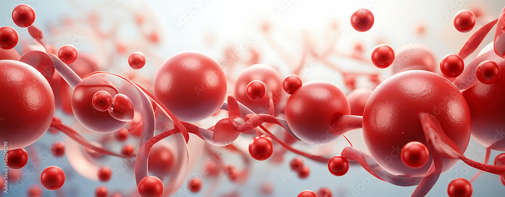 Blood cell red 3d background vein flow platelet wave cancer medicine ...