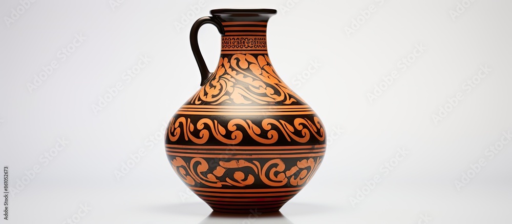 Ancient Greek wine vase featuring a meander pattern and decorations ...