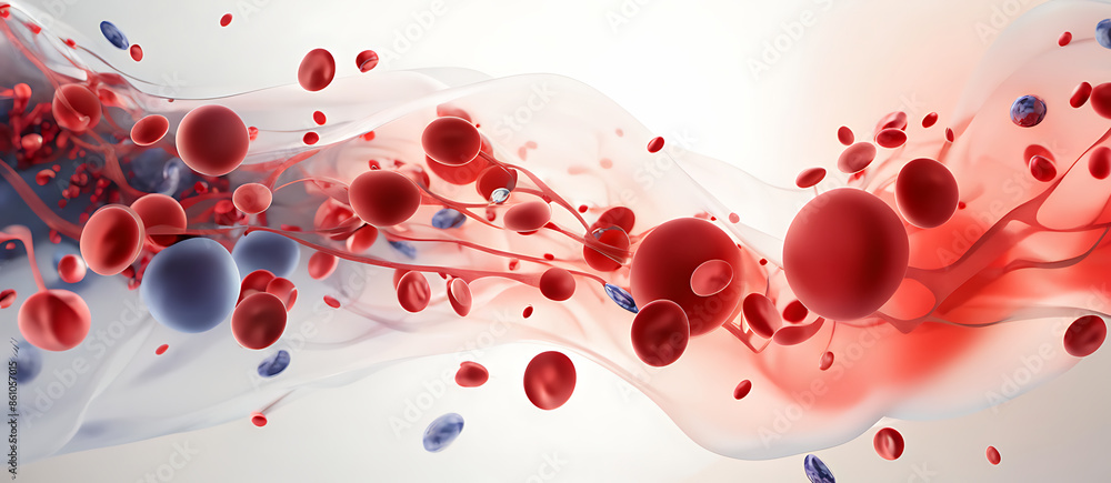 Blood cell red 3d background vein flow platelet wave cancer medicine ...