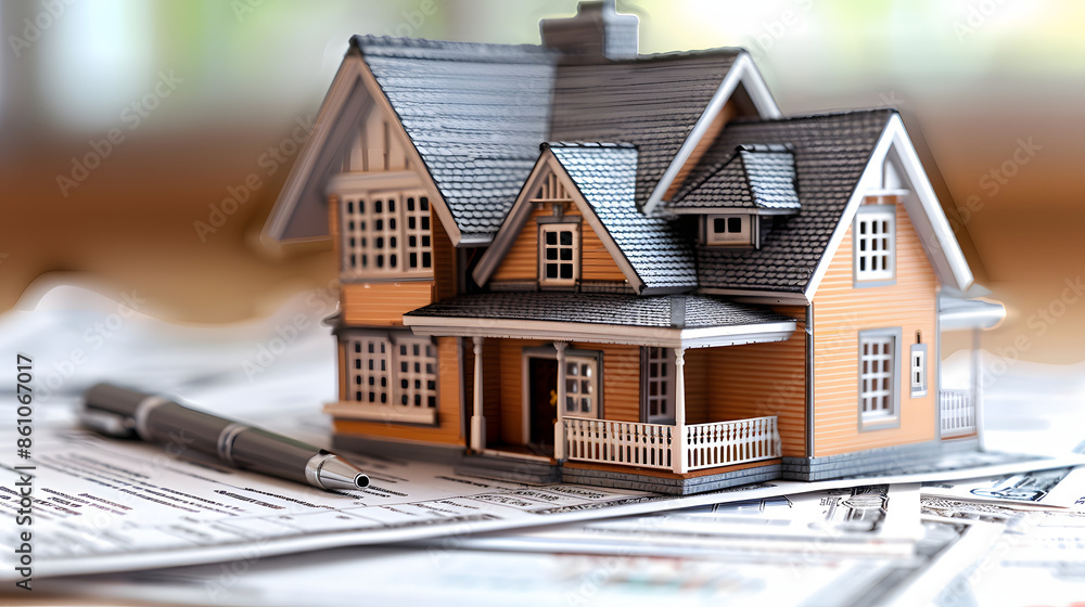 Stock-Foto „Creating a Mortgage Contract for a New Home Loan A Real ...