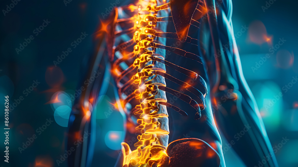 Stock-Foto „Understanding back pain through diagrams and explanations ...