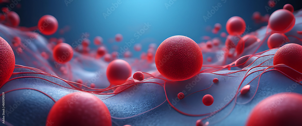 Blood cell red 3d background vein flow platelet wave cancer medicine ...