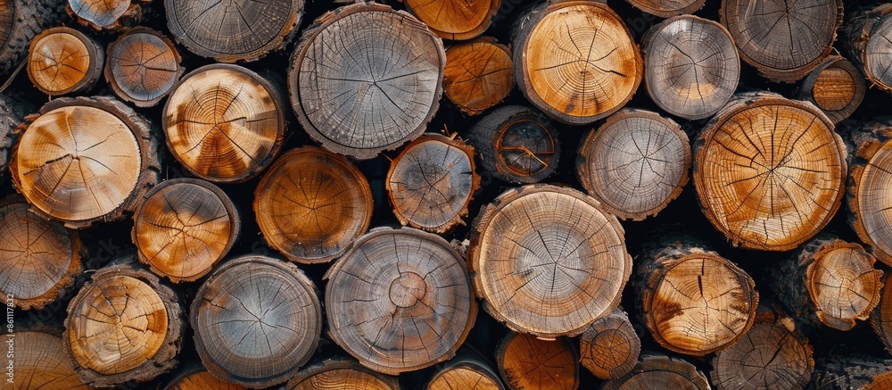 wood texture, background from logs, log cabin . Copy space image. Place ...