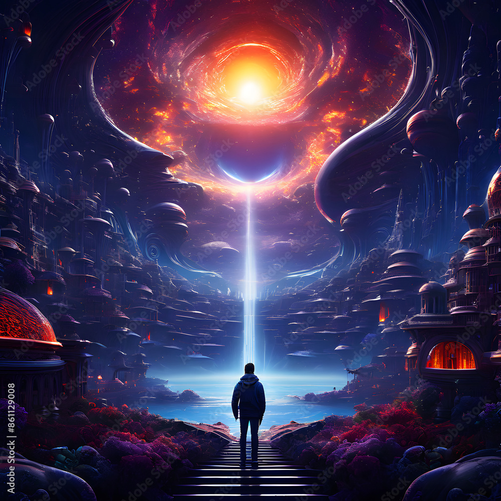 Immerse yourself in a surreal world of vivid colors and detailed ...