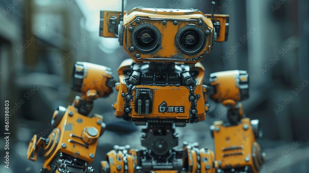 stand action figure A robot made by a robot Stock Illustration | Adobe ...