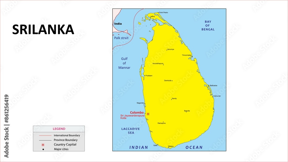 Sri Lanka Map. Major cities in Sri Lanka. Political map of Sri Lanka ...