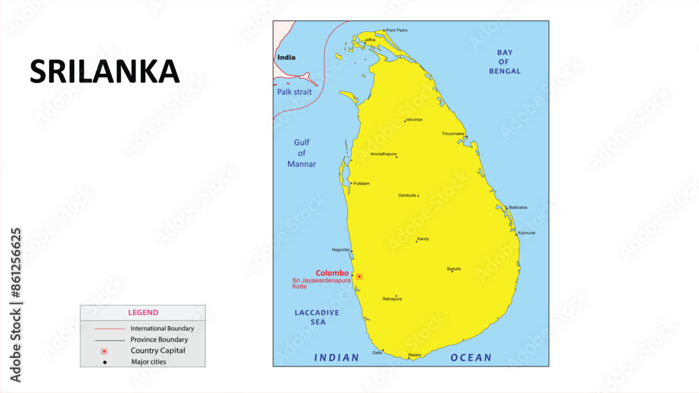 Sri Lanka Map. Major cities in Sri Lanka. Political map of Sri Lanka ...