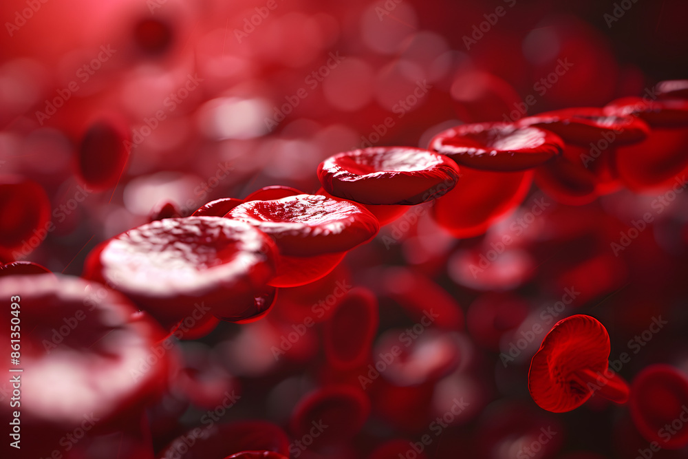 3D Red Blood Cell Background: Understanding Vascular Health Stock Photo ...