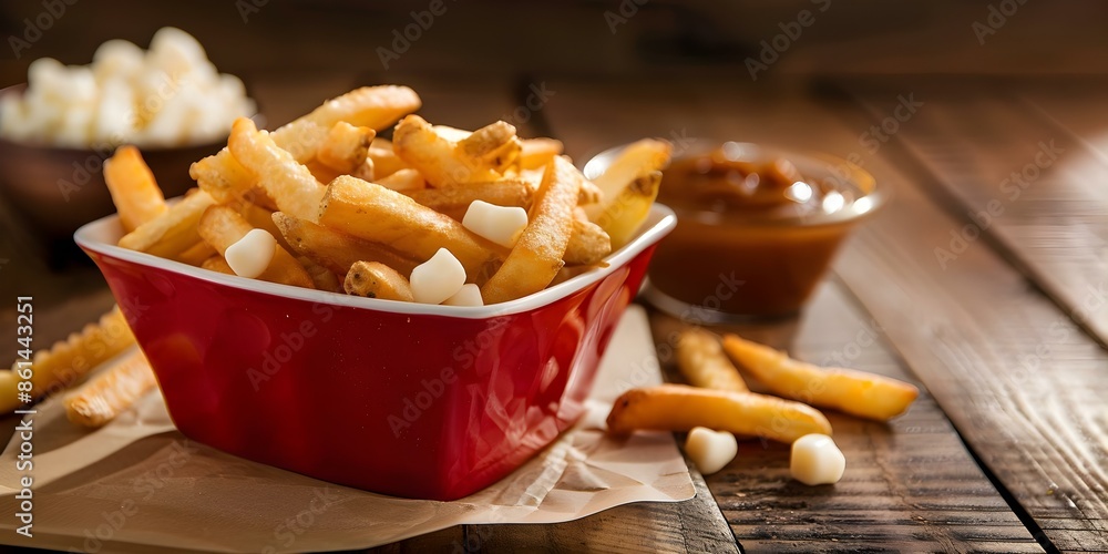 Desktop background featuring delicious poutine with fries cheese curds ...