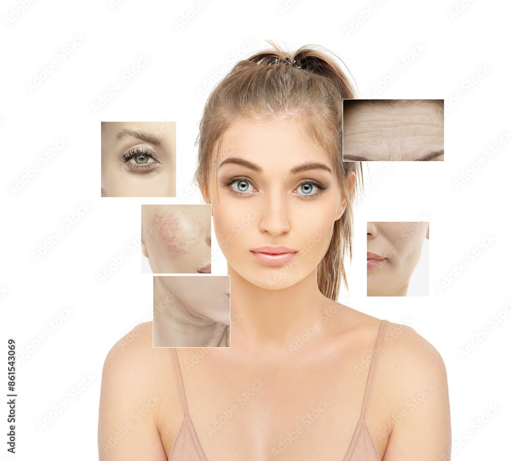 Signs of skin aging,signs of premature aging, Wrinkles and fine lines ...