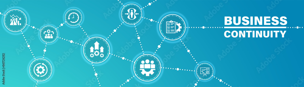 Business continuity plan banner web icon concept for creating a system ...