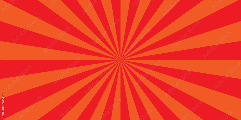 Vector Abstract red sun rays and sunburst backdrop background. seamless ...