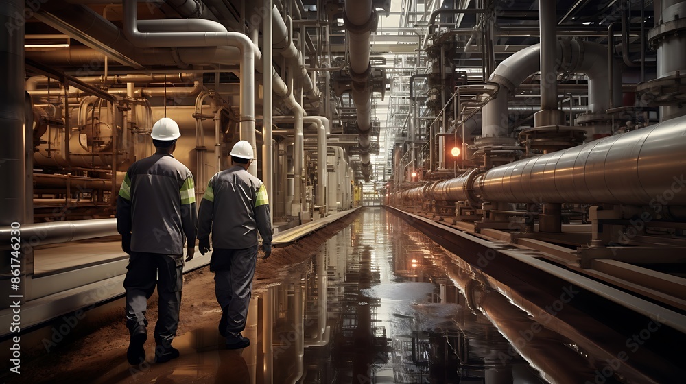 Photograph Illustrating the Impressive Structure of a Power Plant Stock ...