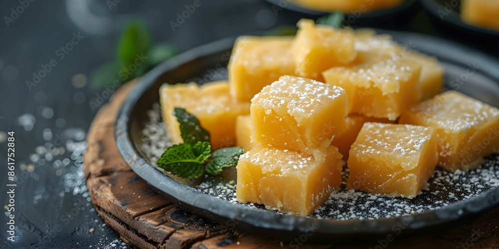 Close-up Image of Mysore Pak, a Traditional Indian Sweet. Concept ...