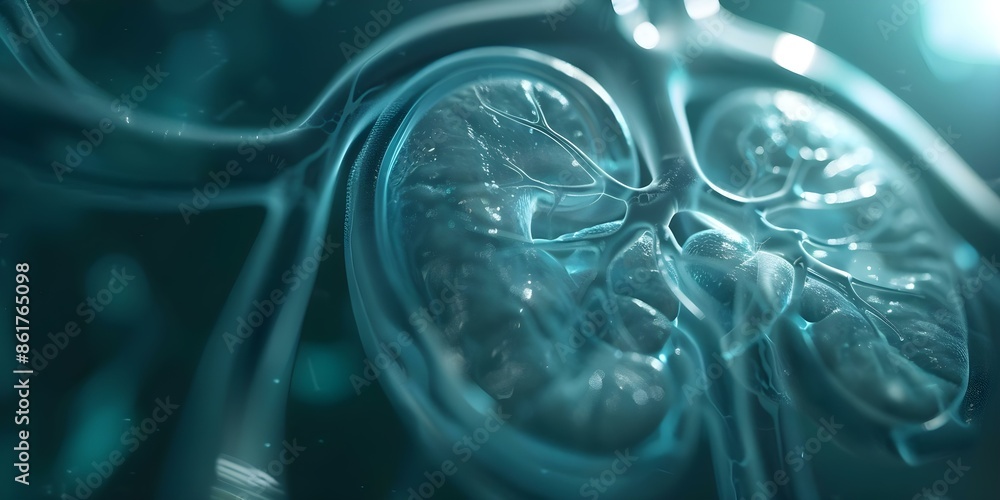 Illustration of Human Kidney Anatomy. Concept Kidney, Anatomy, Medical ...