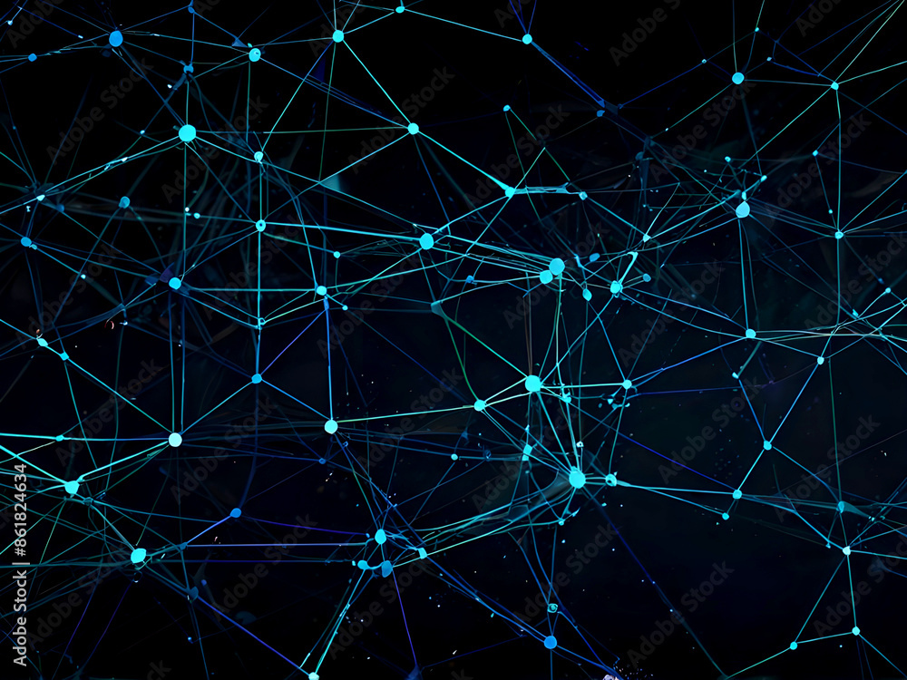 Techy vibe colorful realistic amazing dot background with lines ...