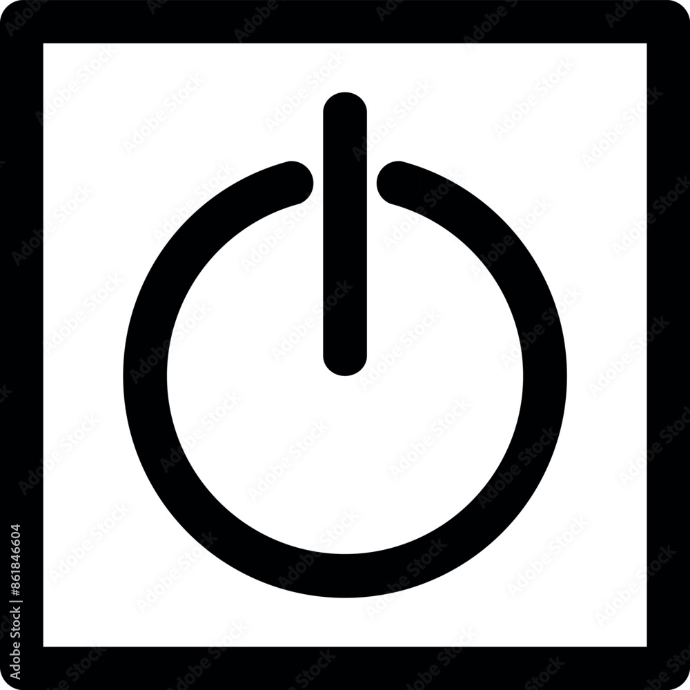 On off power button icon vector set. Power on off or switch on off ...
