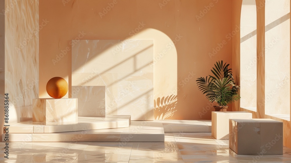 The simplicity of geometric forms is transformed into a complex and ...