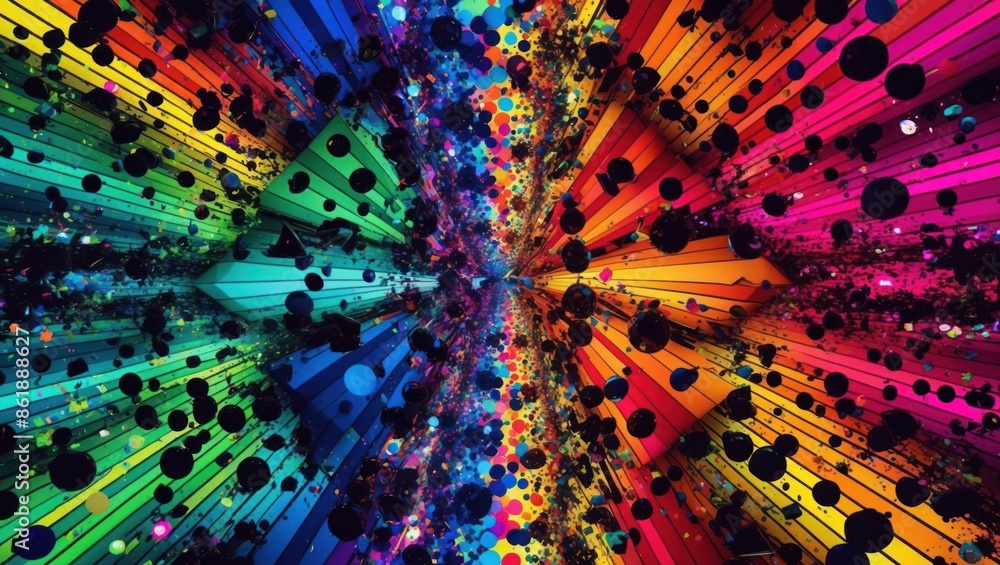 Abstract colorful background wallpaper in rainbow shadow and pennies ...