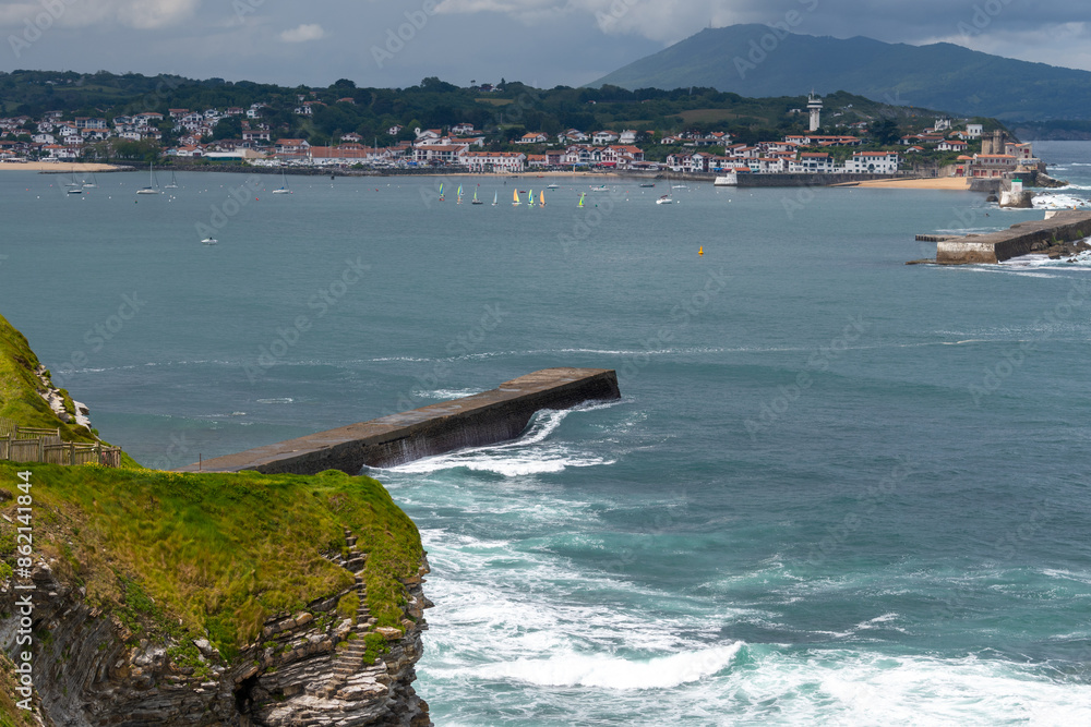 Ciboure and Fort of Socoa fishing ports on Basque coast, known for ...