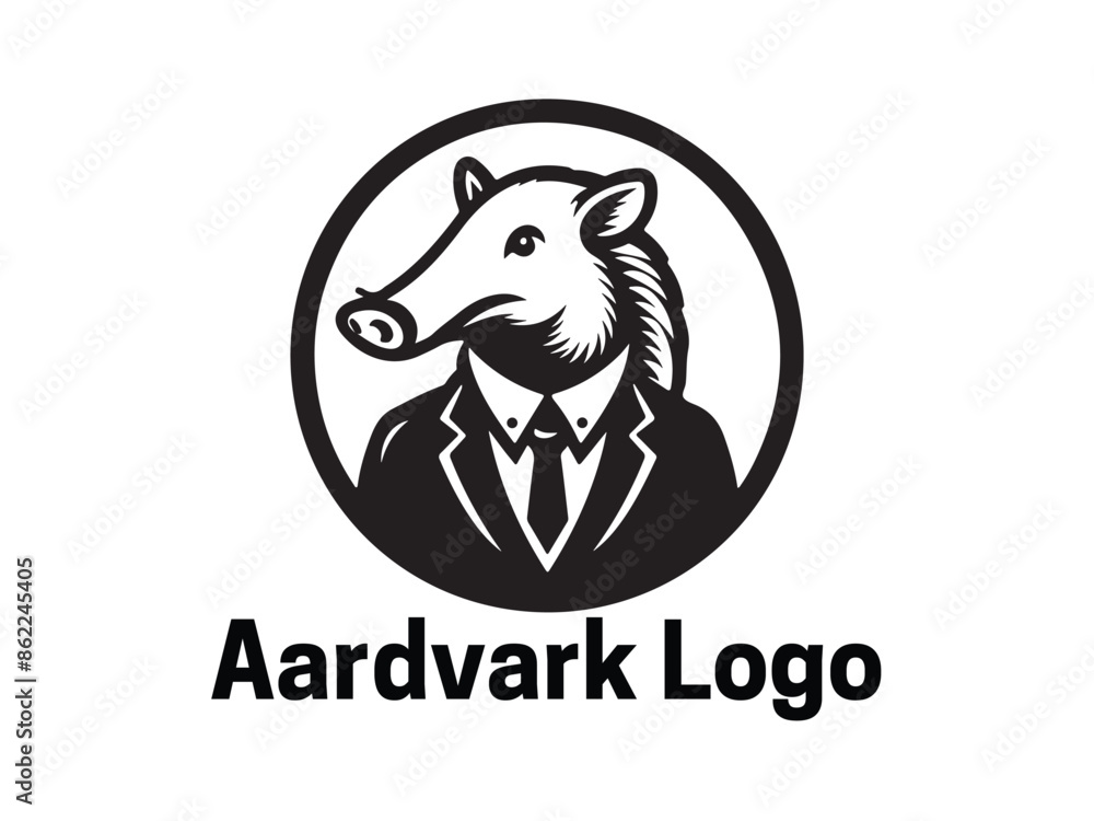 Aardvark Logo. Aardvark icon. Aardvark face logo. Silhouette simple ...