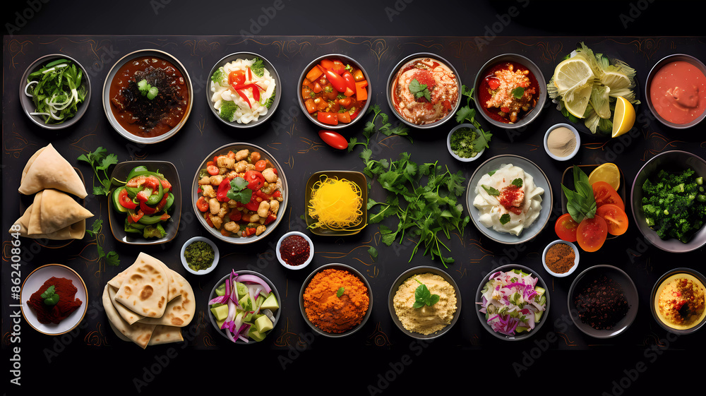 The Elegant Middle Eastern Restaurant Menu Template with Traditional ...