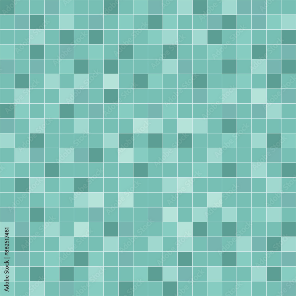 Swimming pool tile texture, blue color seamless pattern template ...