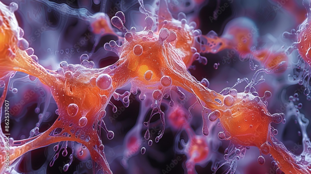 A phase-contrast micrograph of smooth muscle cells within the walls of ...