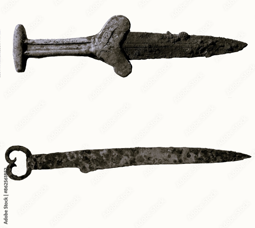 Scythian sword with a bronze hilt, 5th-3rd centuries. and a dagger with ...