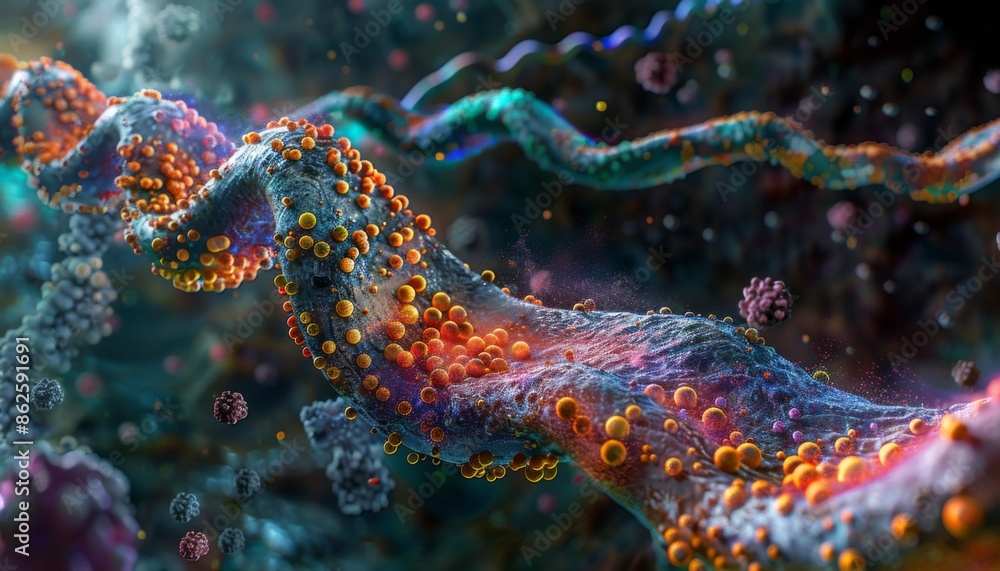 visually engaging depiction of the human genome, showing how DNA ...