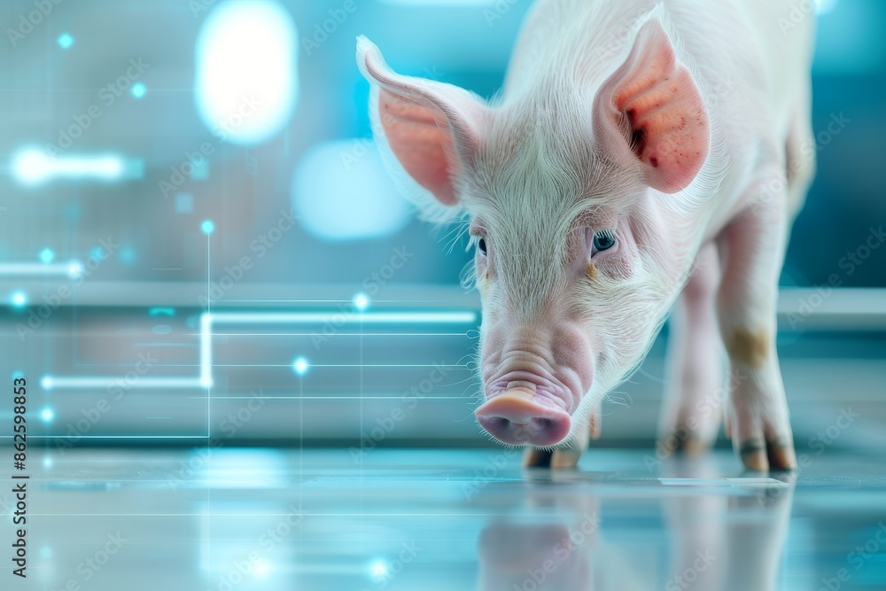 A pig in sterile environment for organ donation, genetically engineered ...