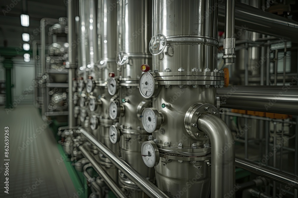 Chemical plant equipment including reactors, distillation columns, and ...