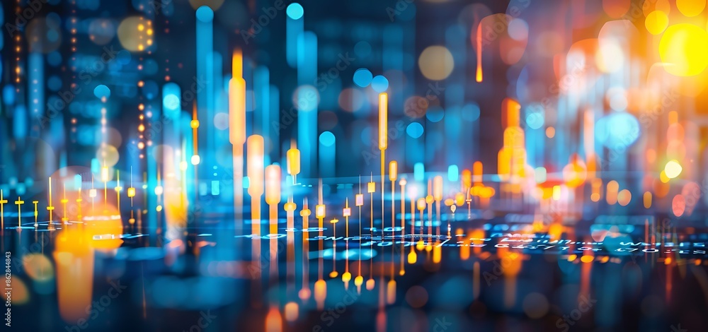 Dynamic world of money with a realistic image captured in a blue and ...