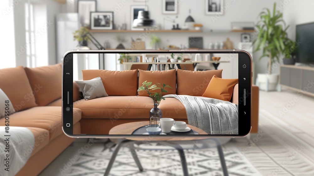Furniture AR Smartphone Designer Application Augmented Reality Sofa ...