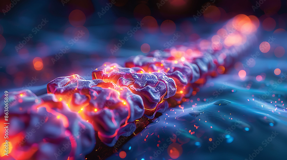 Individual complex regional pain syndrome affecting the spine glowing ...