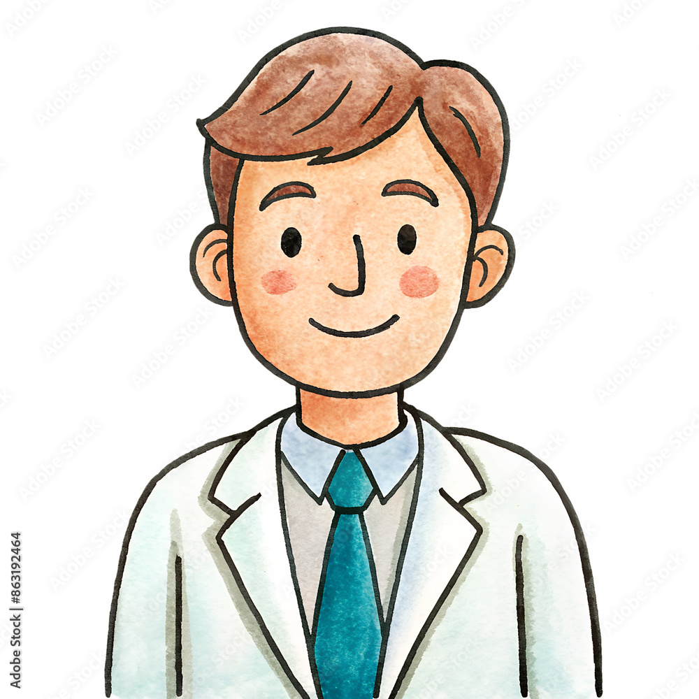 Paramedic Doctor Pastel Illustration. Stock Illustration | Adobe Stock