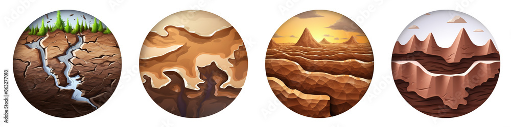 Soil Erosion clipart collection, symbol, logos, icons isolated on ...
